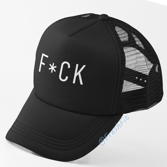 Accessories | Fck Black Foam Trucker Hat Mesh Snapback Cap | Poshmark